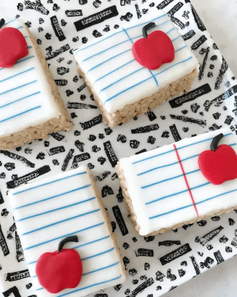 Notebook Paper Rice Krispies Treats – Best Back-to-School