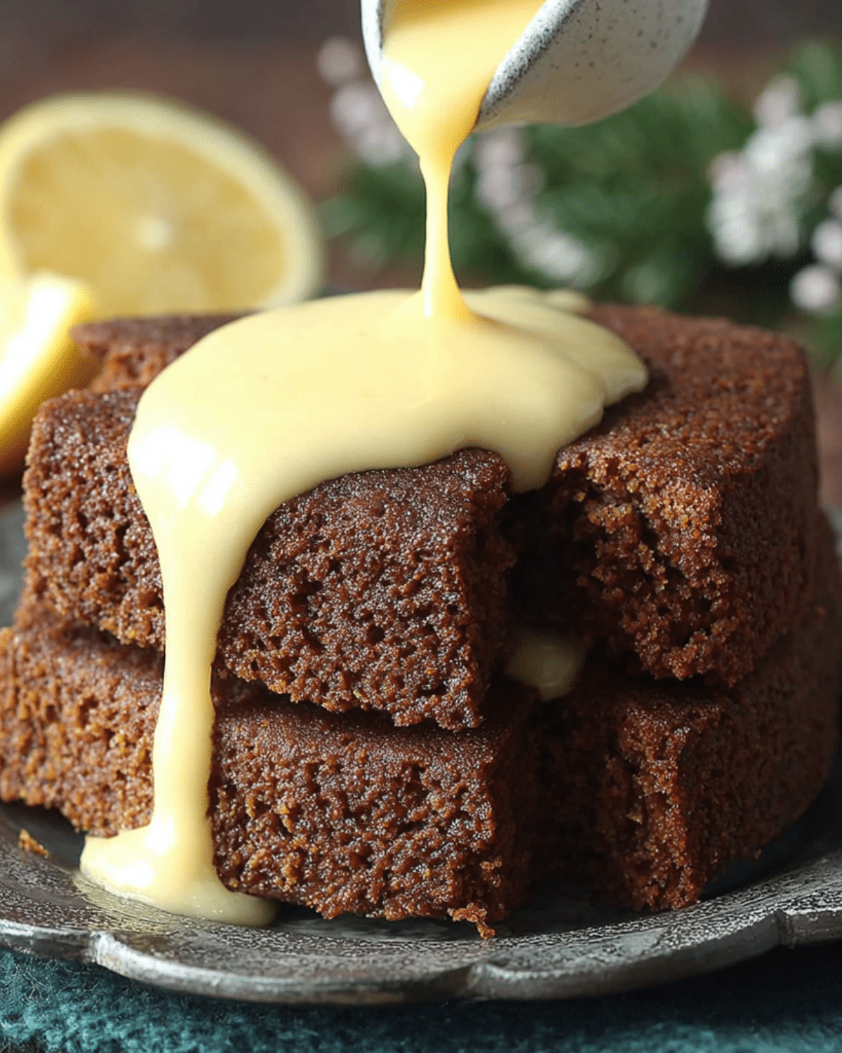 Gingerbread Cake with Lemon Glaze – The Best Dessert Recipe