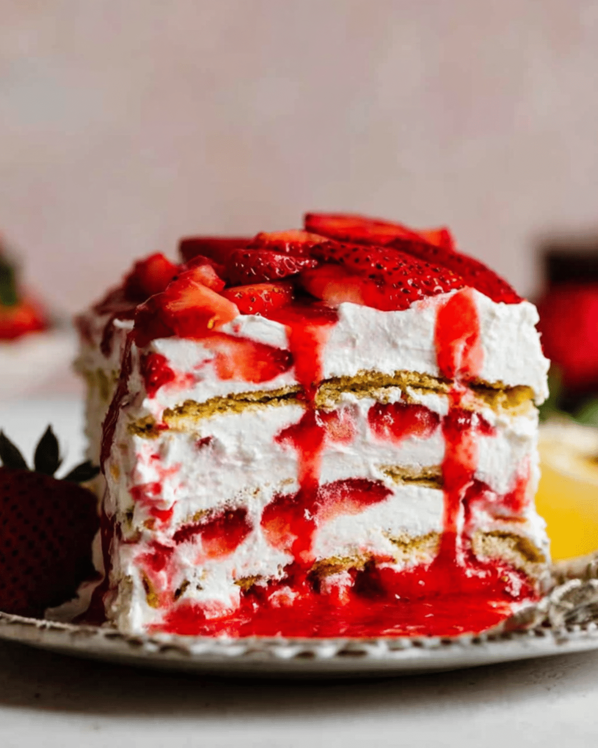 Strawberry Shortcake Icebox Cake – The Best No-Bake Dessert