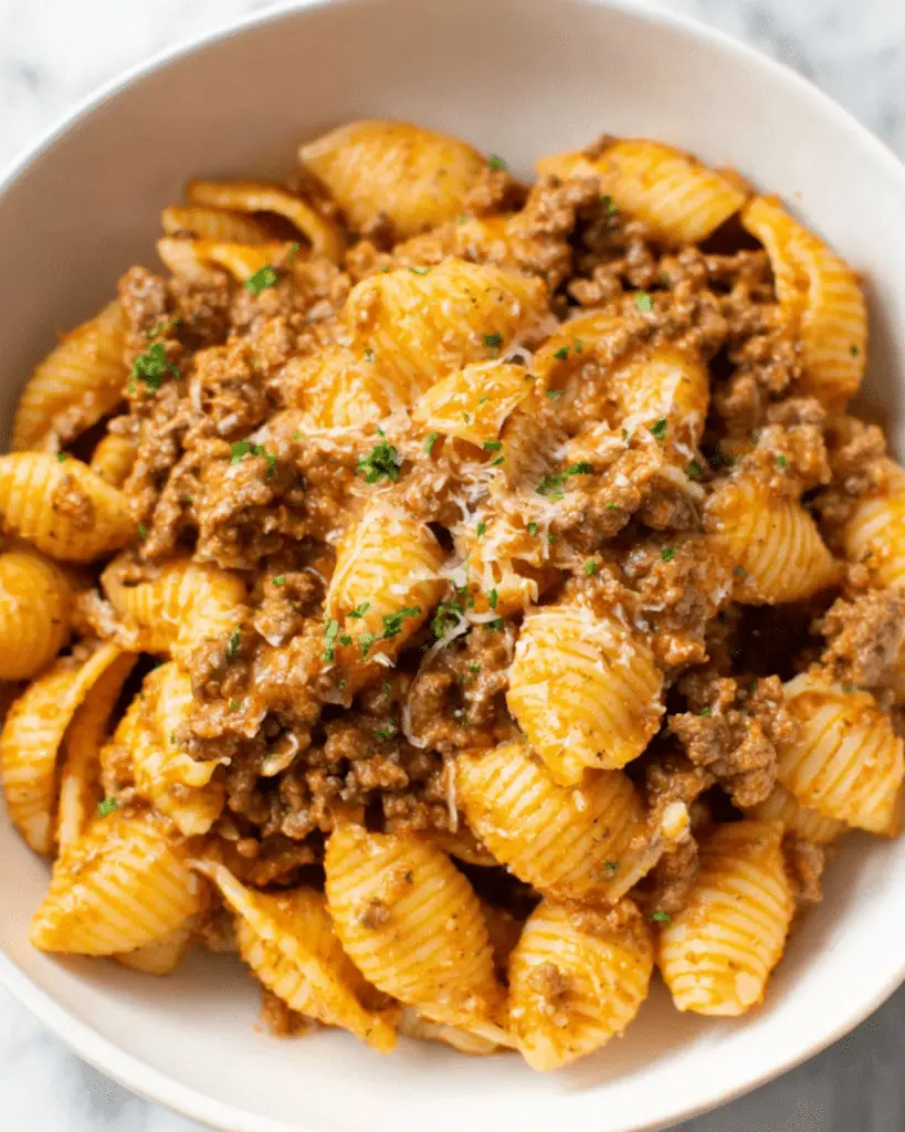 Creamy Beef and Shells – The Best Easy Comfort Pasta Recipe