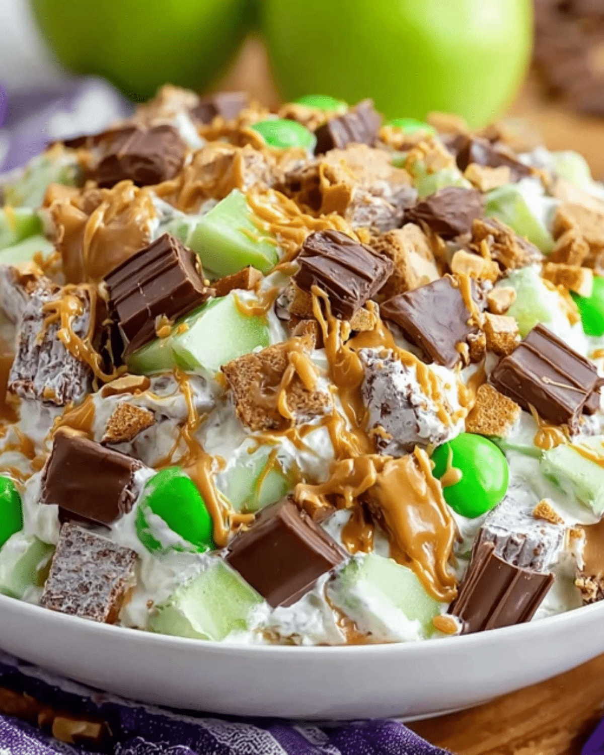 Snickers Salad: Easy 10 min Creamy Sweet Dessert Salad Everyone Loves