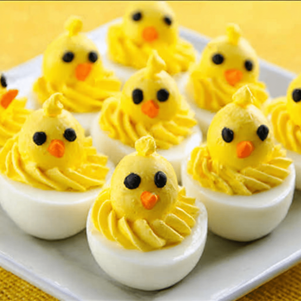 Chick Deviled Eggs Cute and Easy Easter Recipe