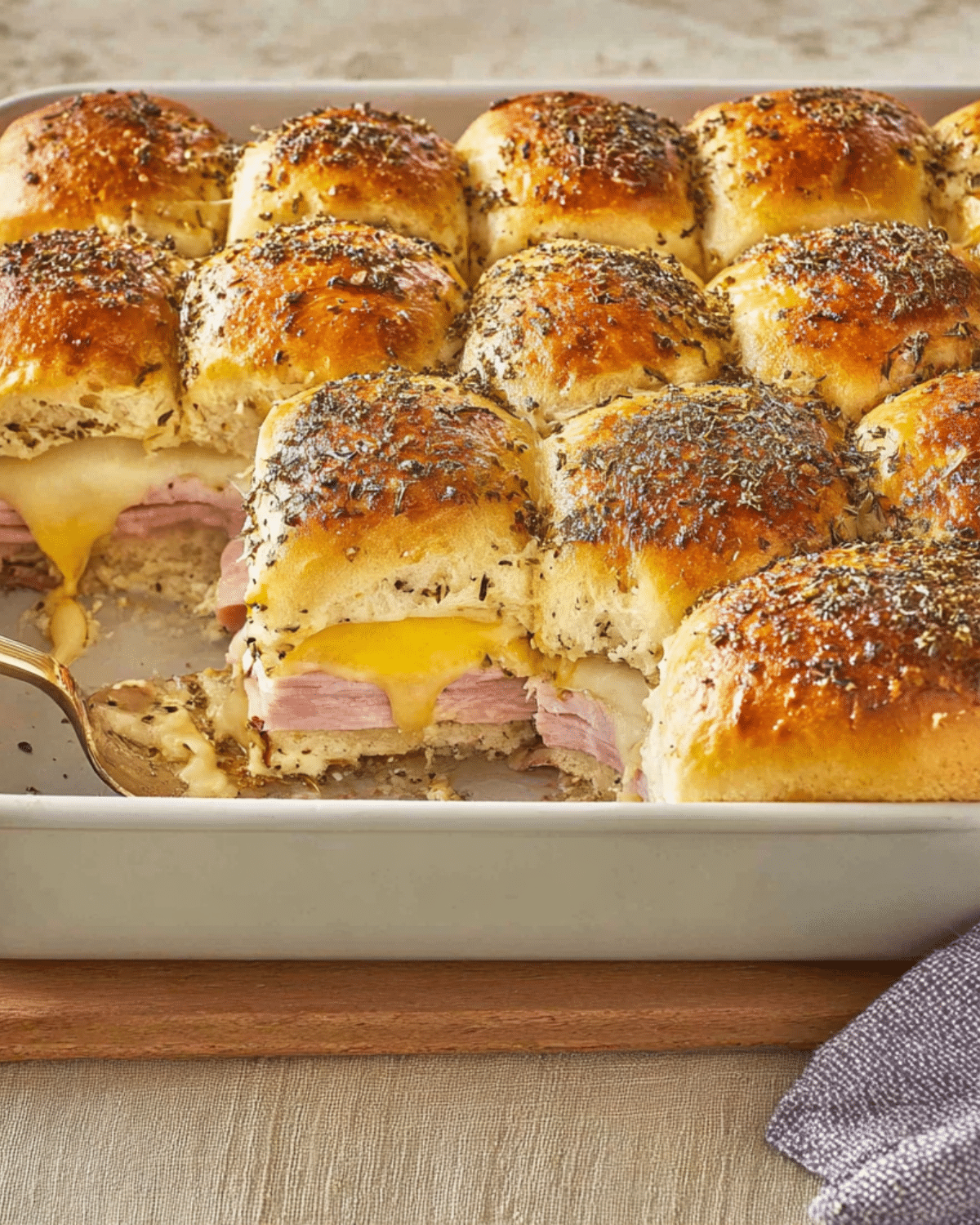 Baked Ham & Cheese Easy Cheesy Sandwich Recipe