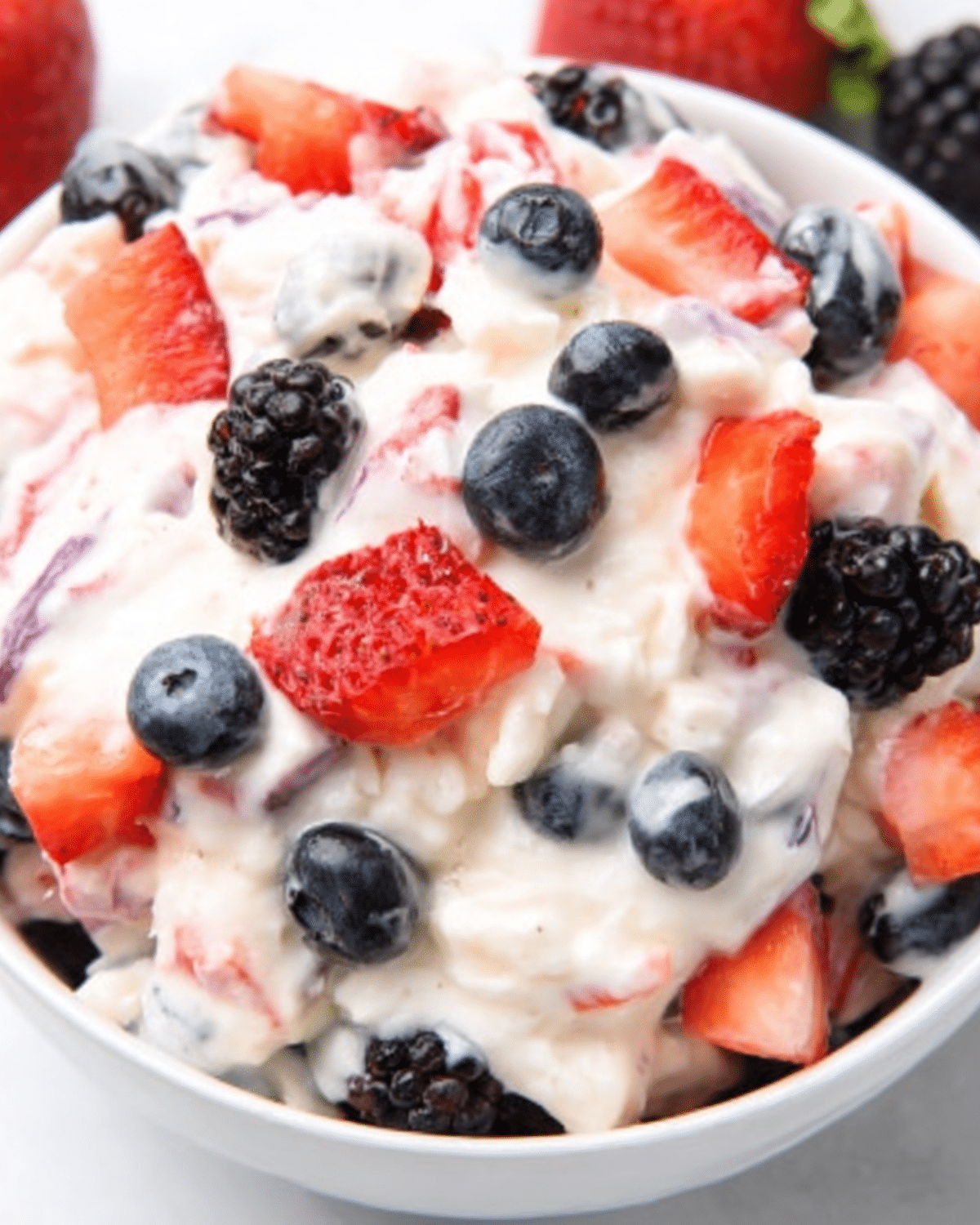 Red, White and Blue Cheesecake Salad: The Ultimate No-Bake Patriotic ...
